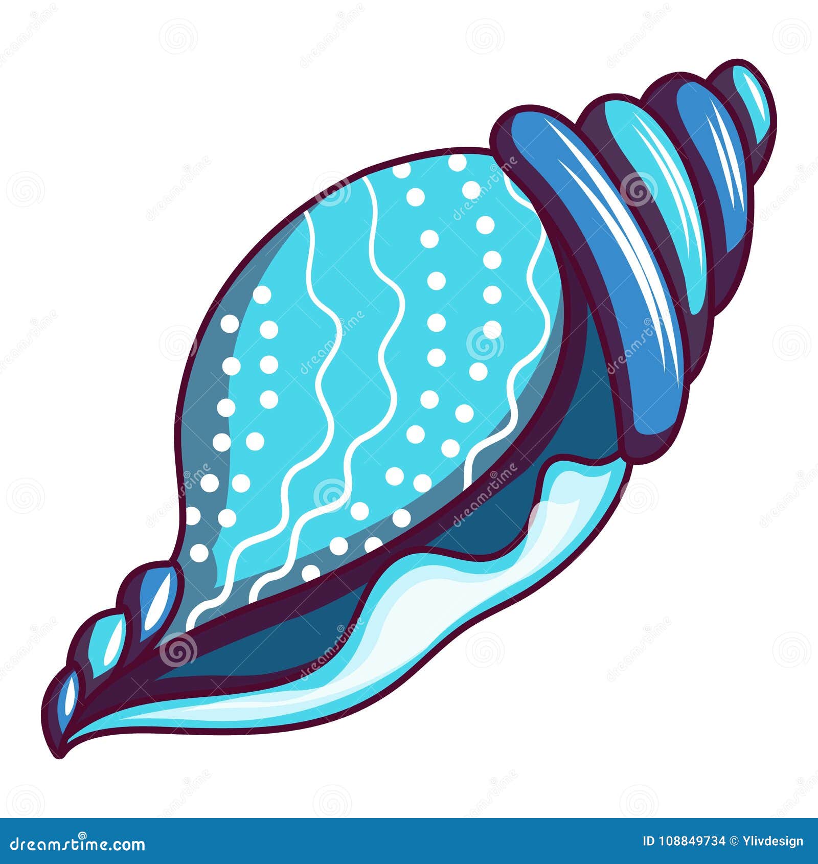 Nature Shell Icon, Cartoon Style Stock Vector - Illustration of animal ...
