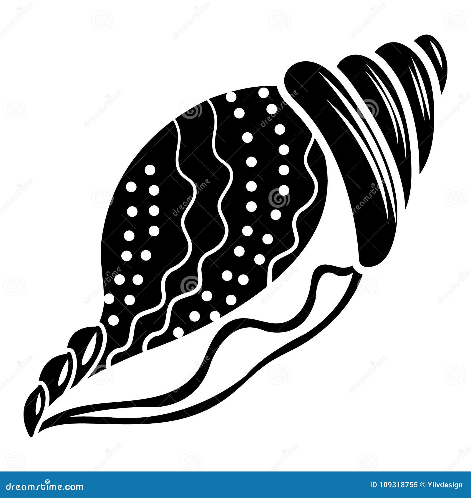 Nature Shell Icon, Simple Style Stock Vector - Illustration of reef ...