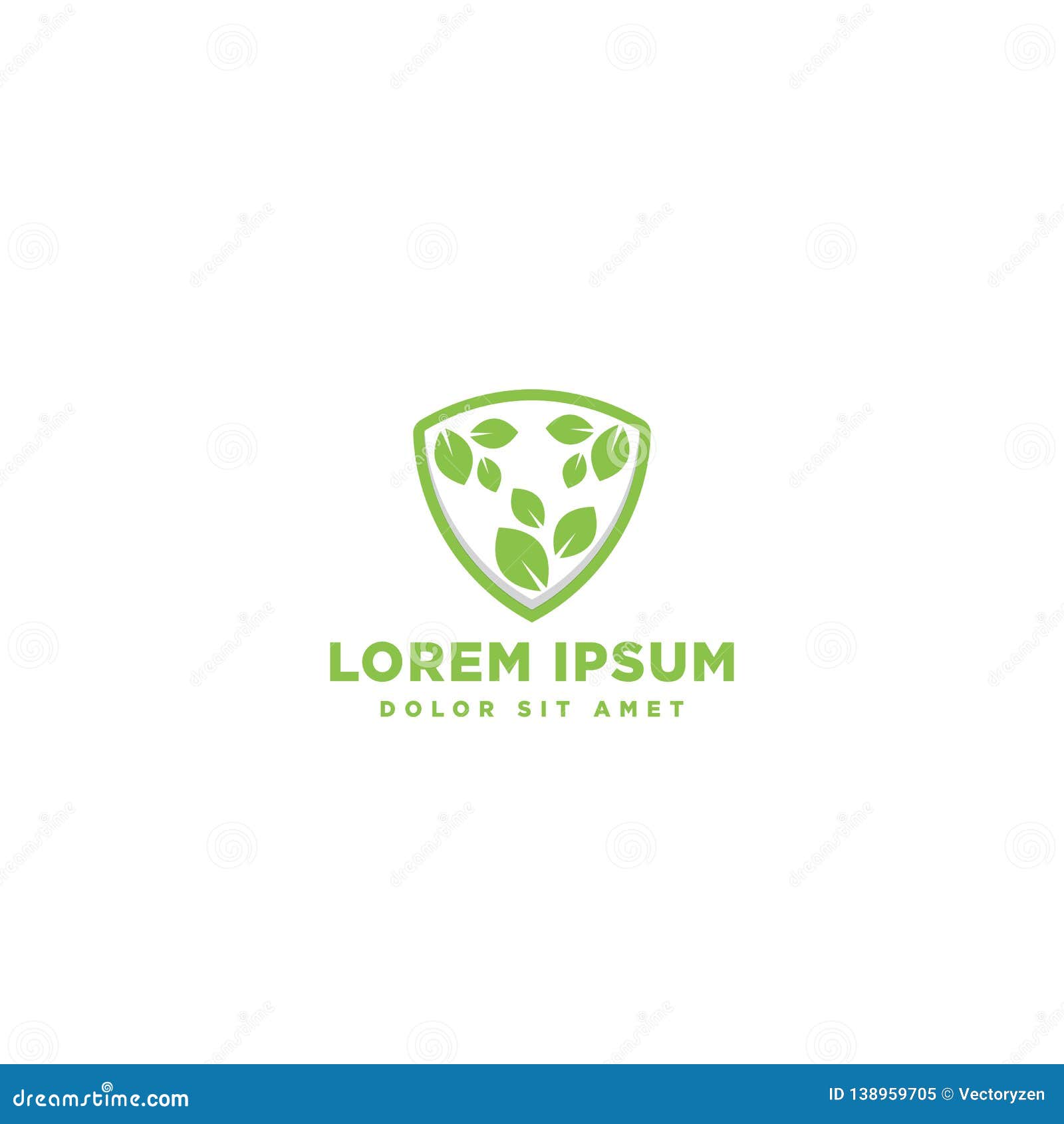 Nature Shield Eco Logo Template Vector Illustration Icon Element Stock ...