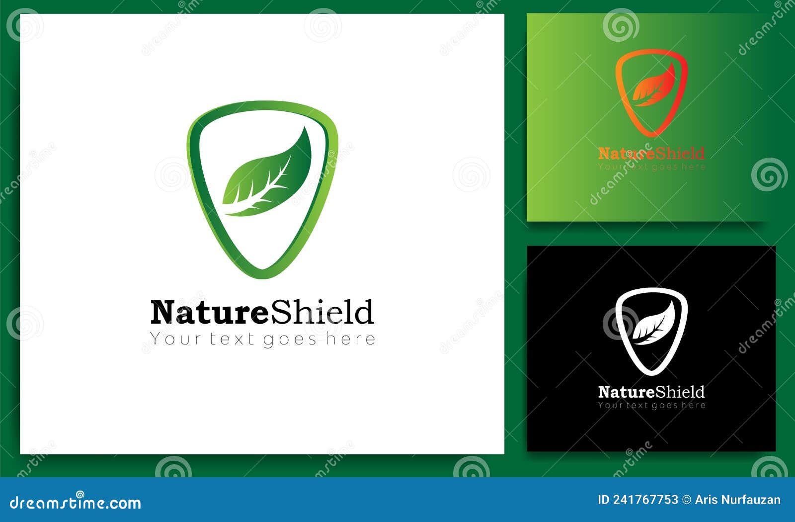 Nature Shield Green Business Technology Vector Logo Stock Vector ...