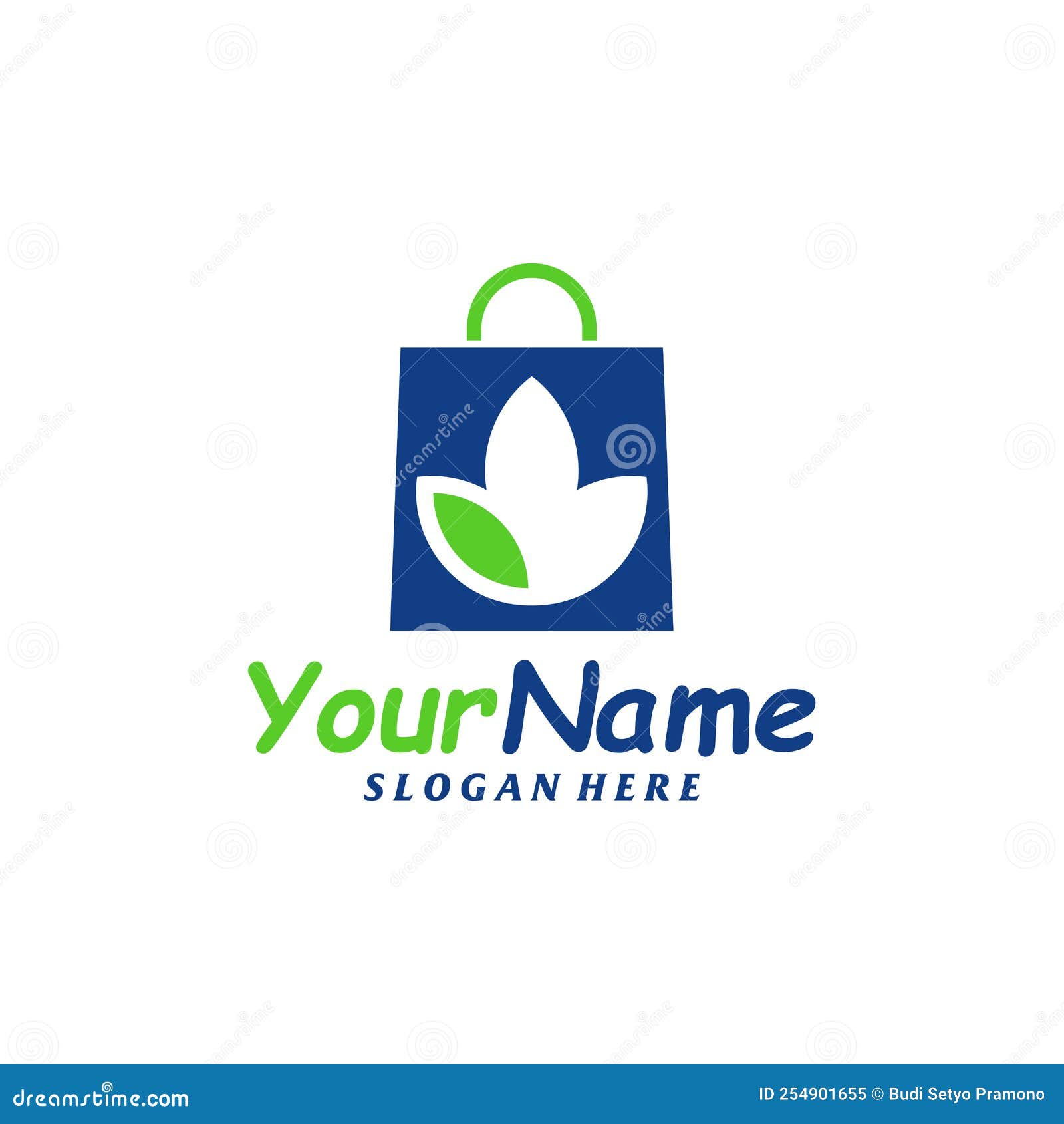 Nature Shop Logo Design Template. Leaf Shop Logo Concept Vector Stock ...