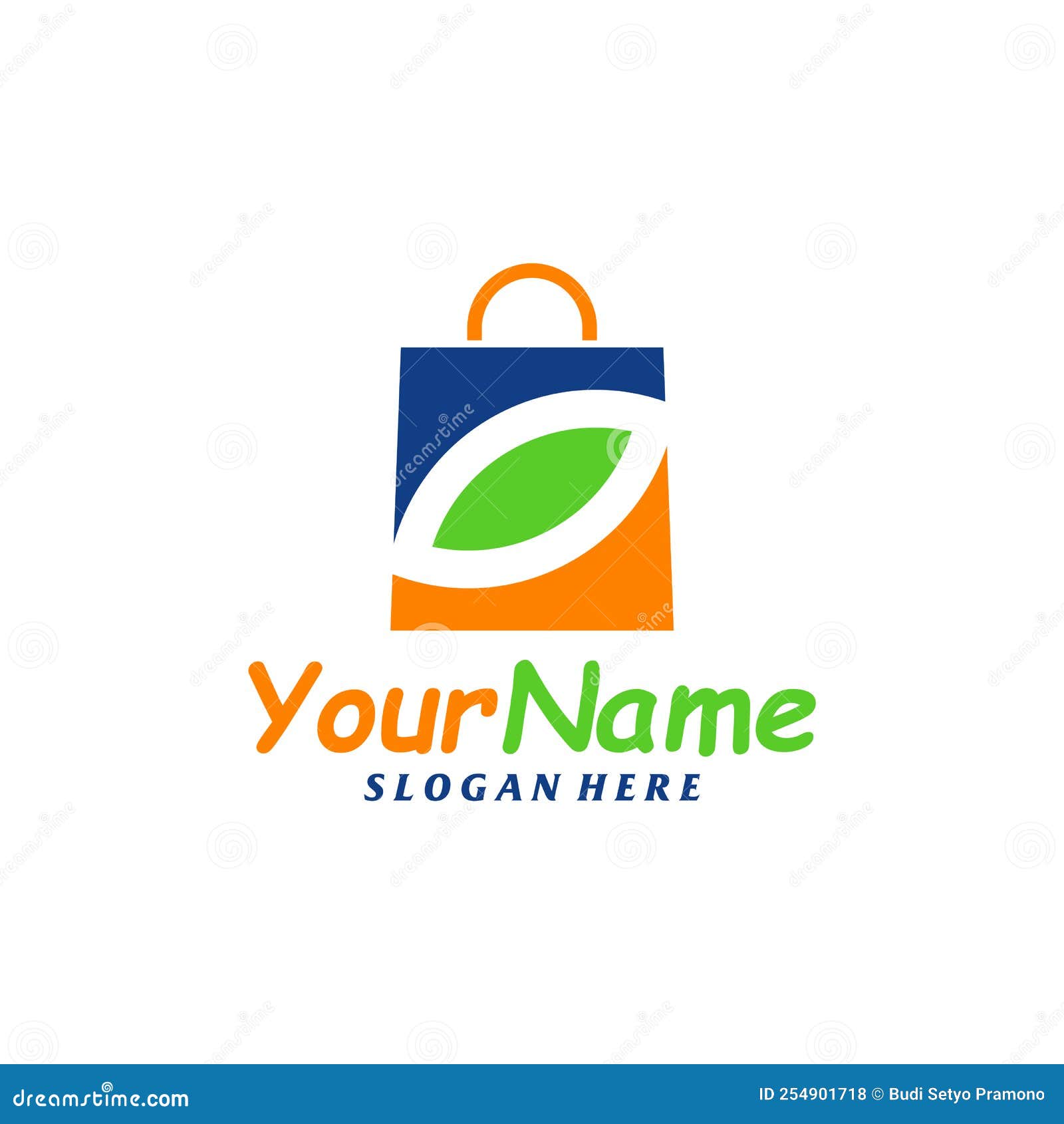 Nature Shop Logo Design Template. Leaf Shop Logo Concept Vector Stock ...