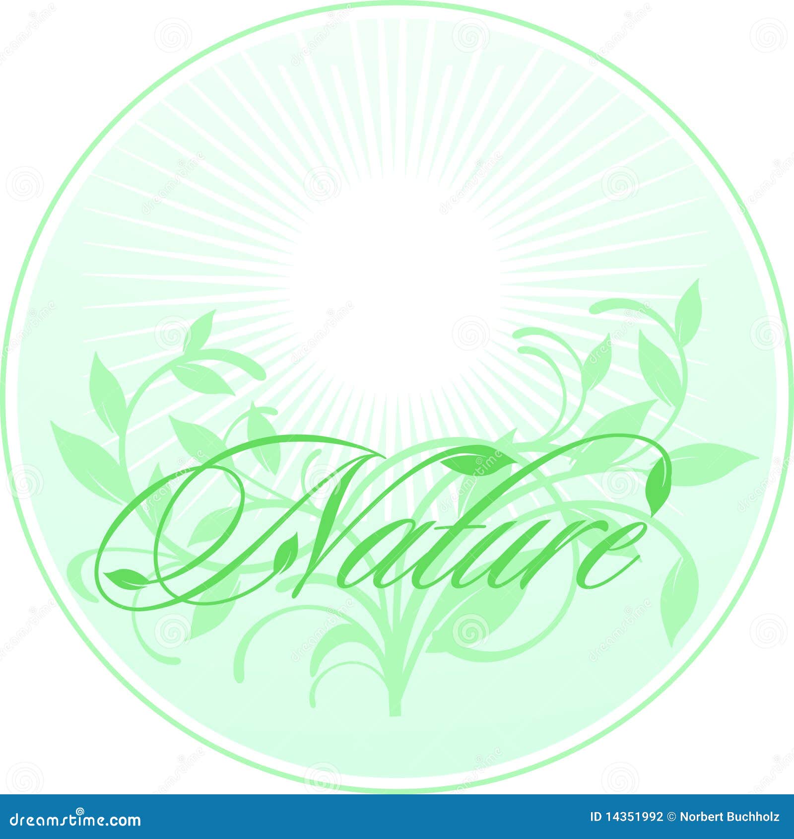 Nature sign stock vector. Illustration of circle, plant - 14351992