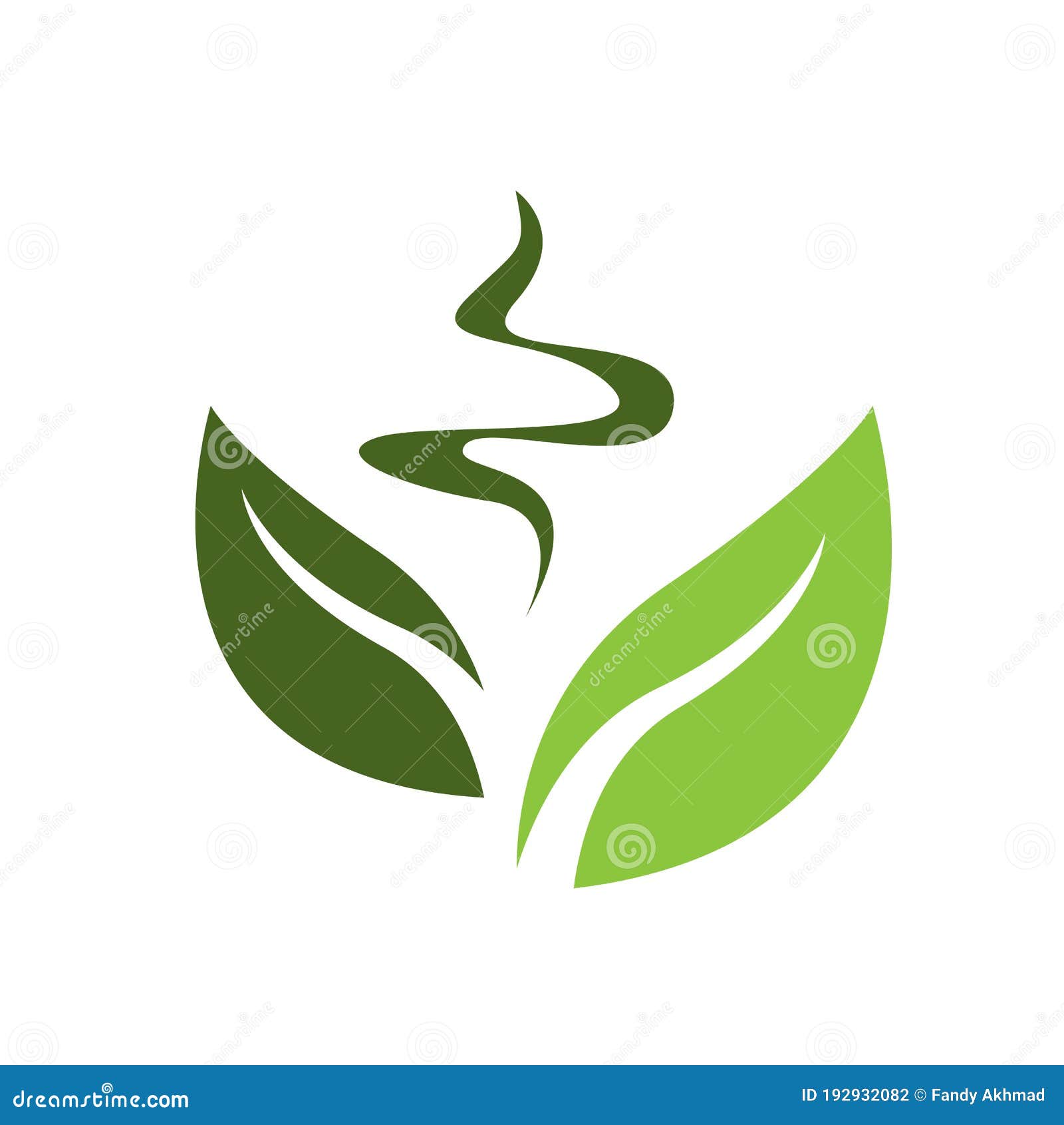 Nature Simple and Modern Green Tea Leaf Logo Design Vector Elements ...