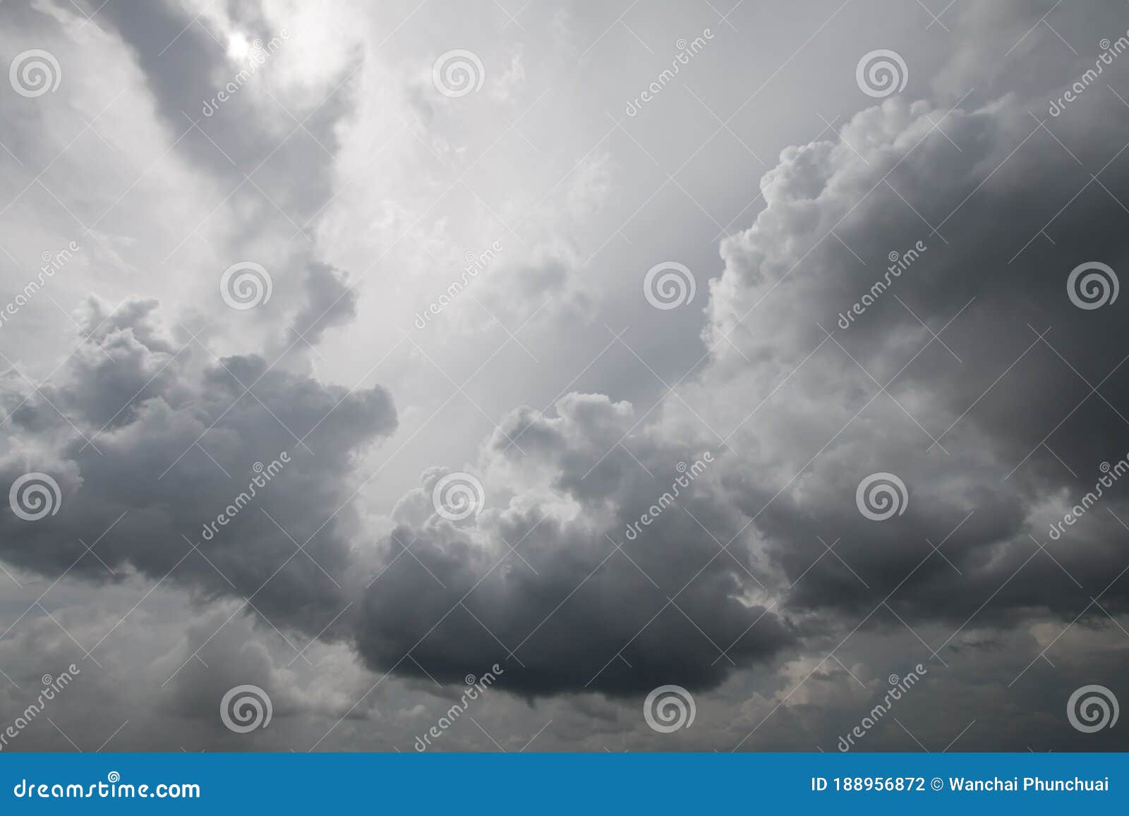 The Nature of the Sky with Clouds on a Rainy Day from Thunderstorms ...