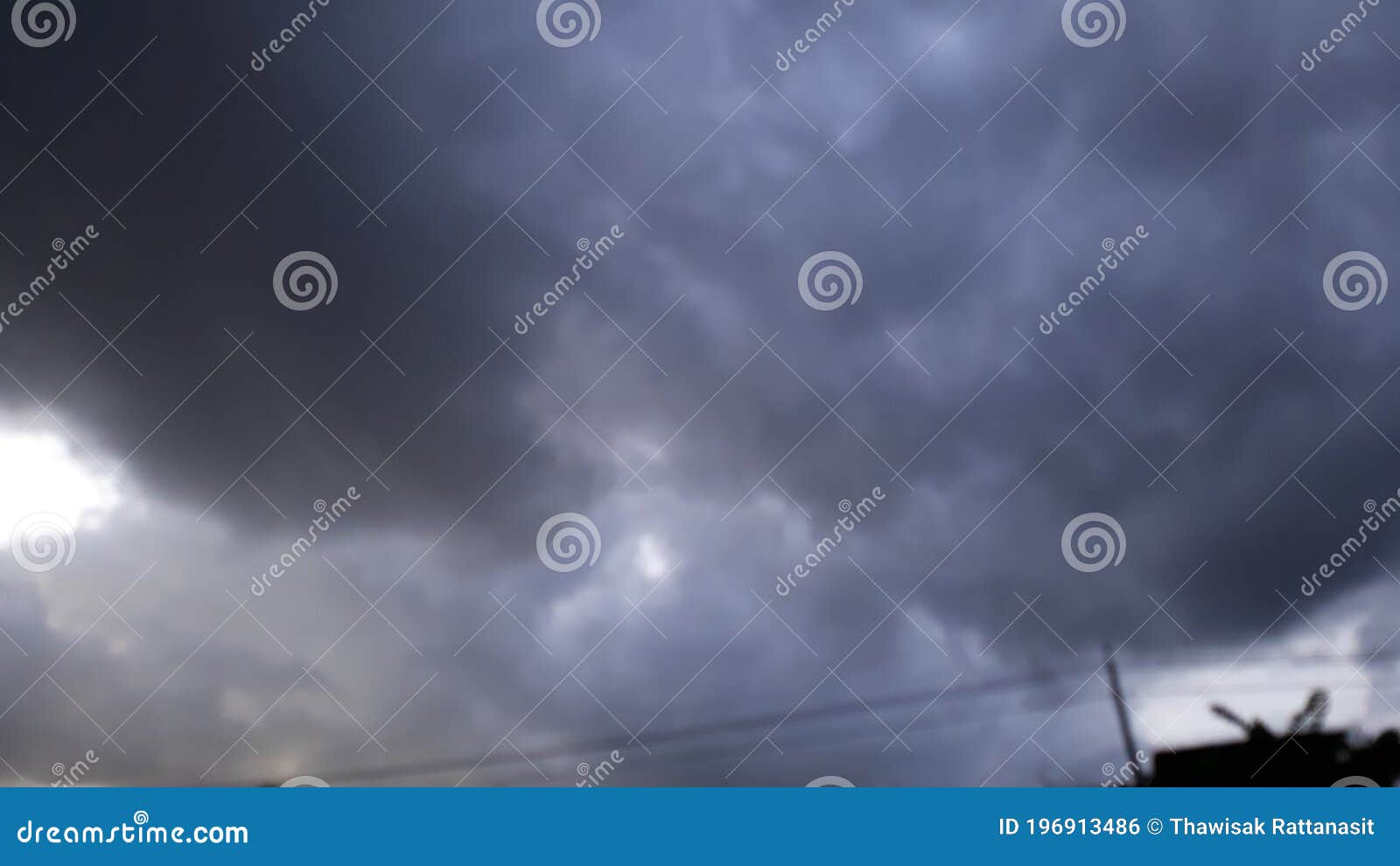 Nature in the Sky, Dark Gray Rain Clouds Covered when it Started To ...