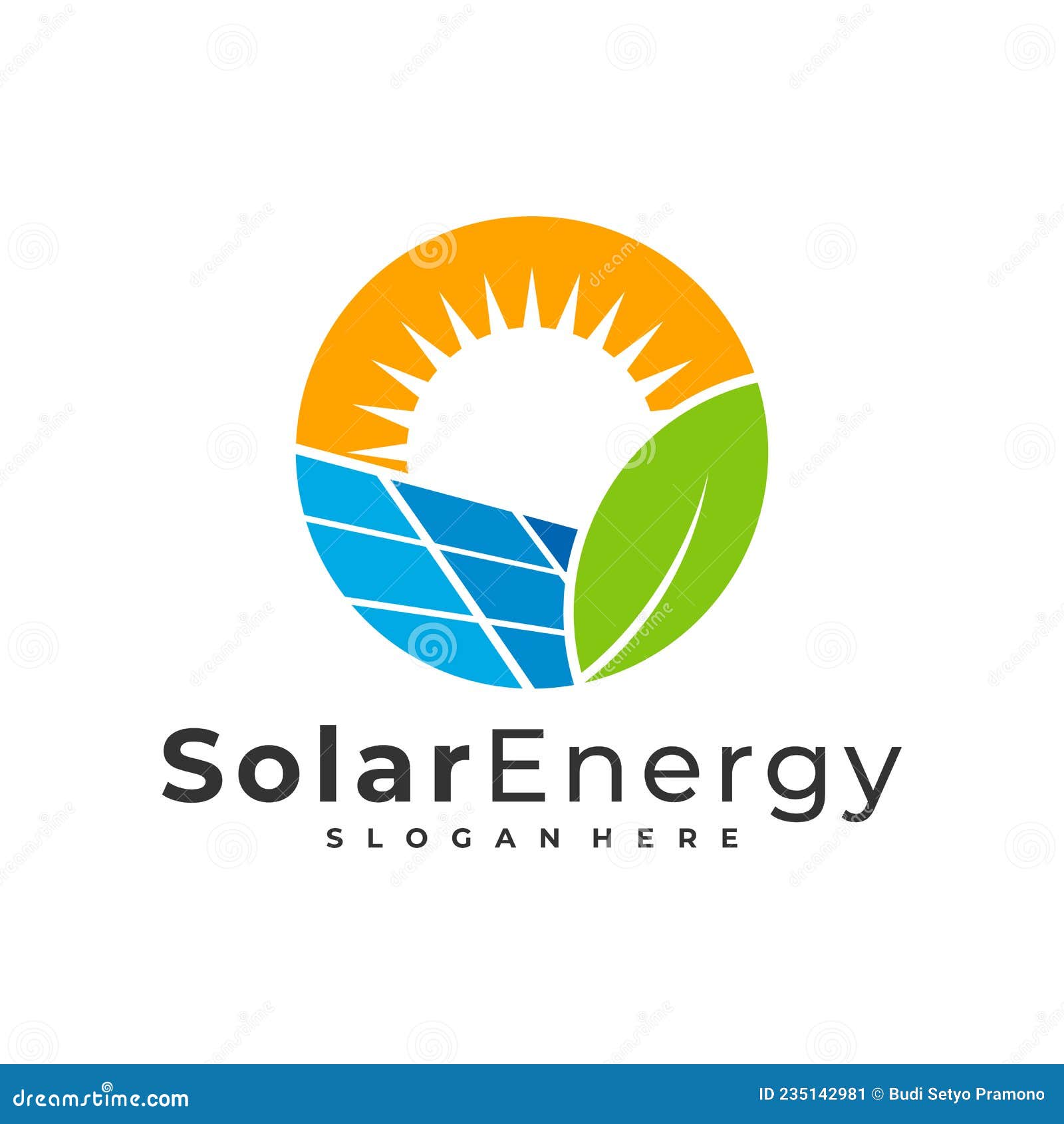 Nature Solar Logo Vector Template, Creative Sun Energy Logo Design ...