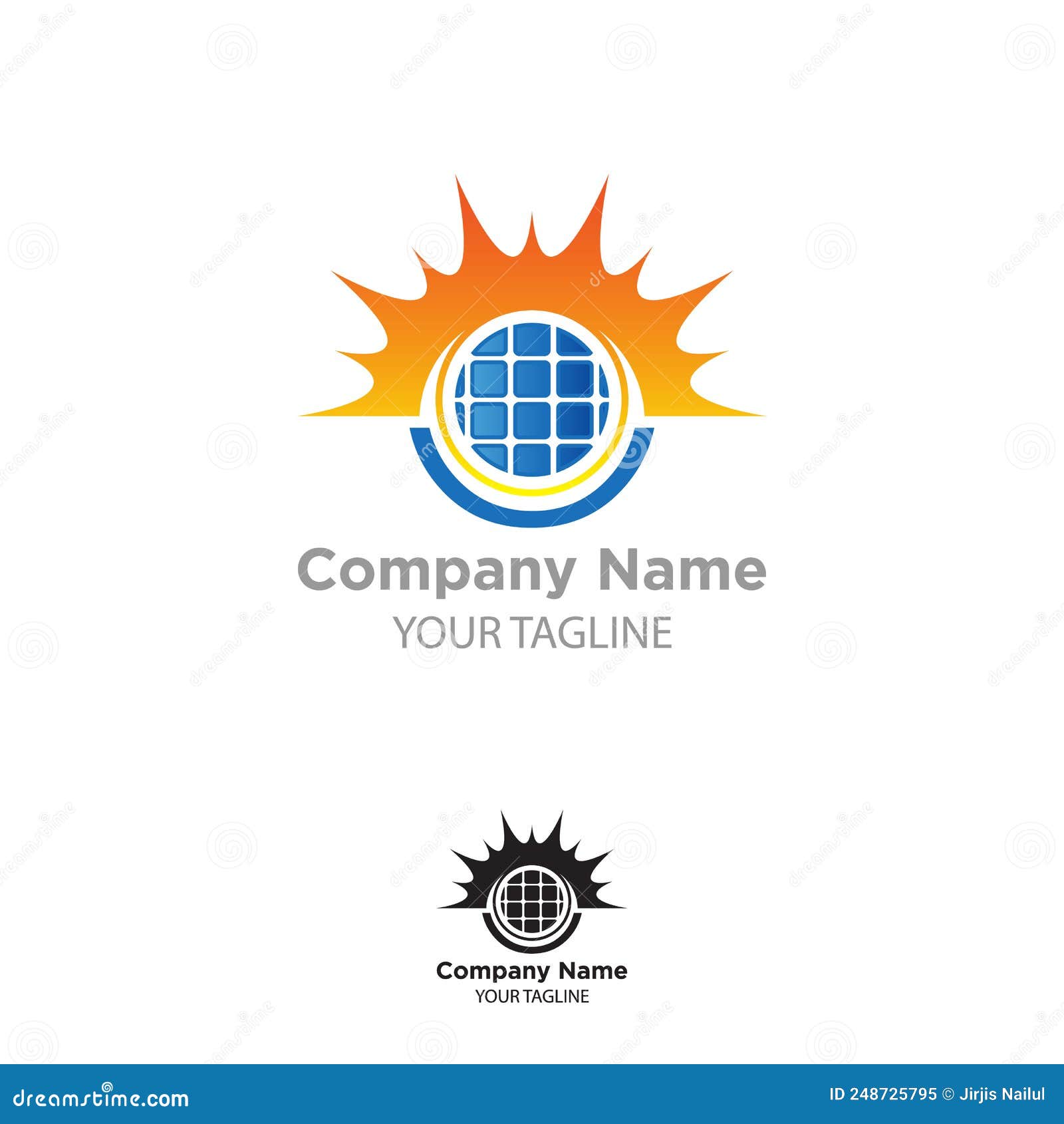 Nature Solar Logo Vector Template, Creative Sun Energy Logo Design ...