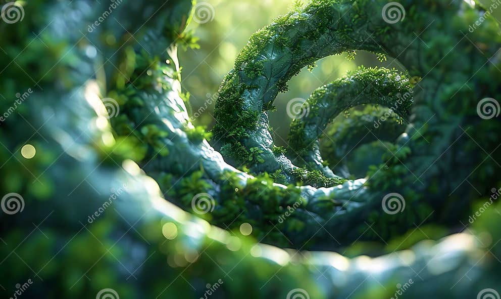 Nature Spiral Background 3d Design, Generated by AI Stock Illustration ...
