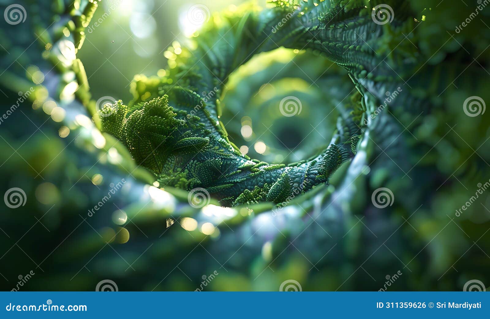 Nature Spiral Background 3d Design, Generated by AI Stock Illustration ...