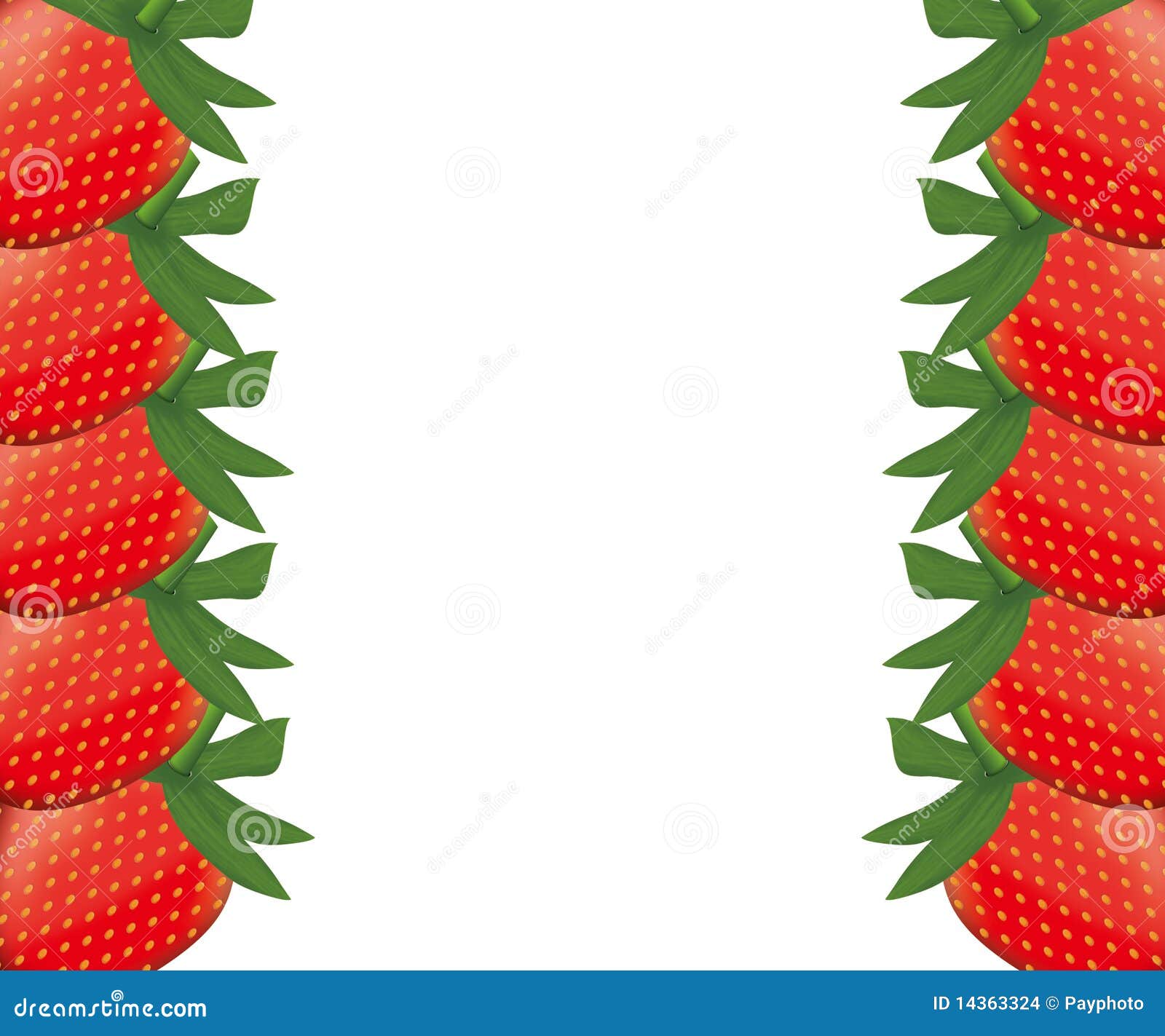 Nature strawberries border stock illustration. Illustration of green ...