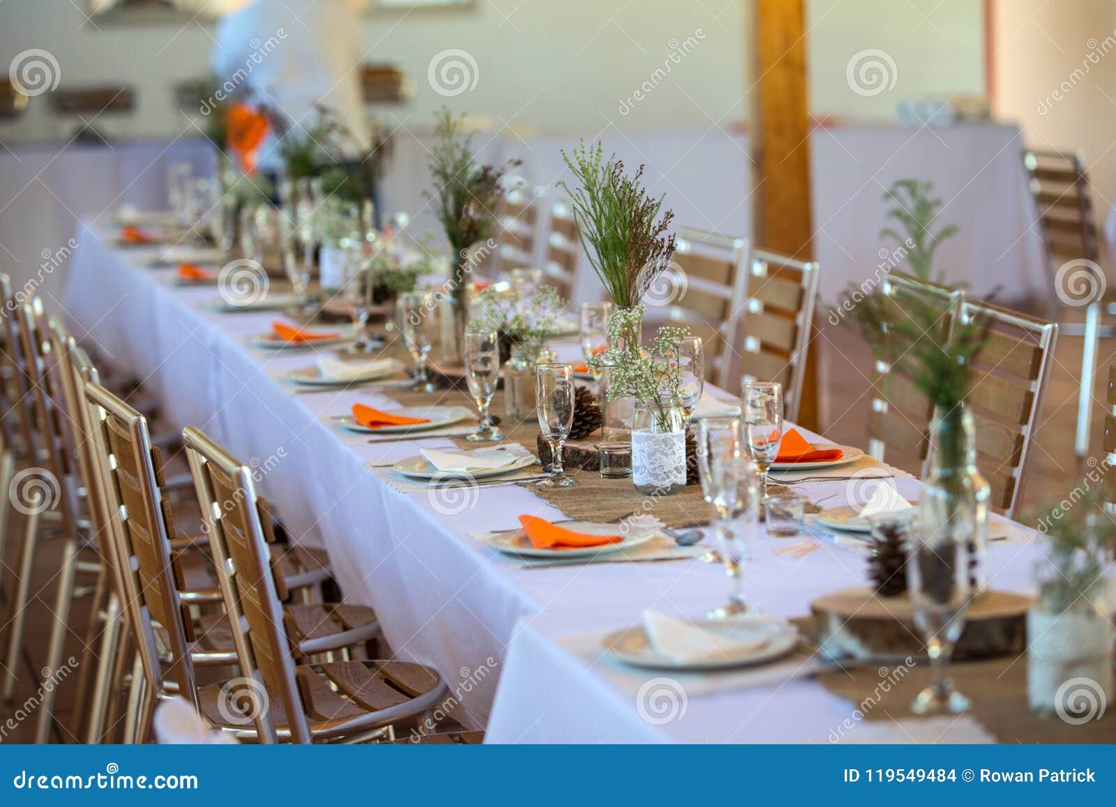 Nature Style Dinner Table Setting Stock Photo - Image of dinner, fork ...
