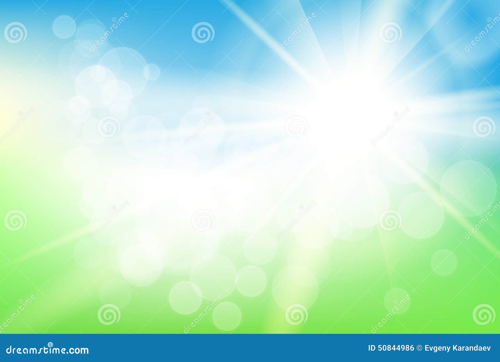 Nature Sunny Abstract Summer Background with Sun Stock Vector ...