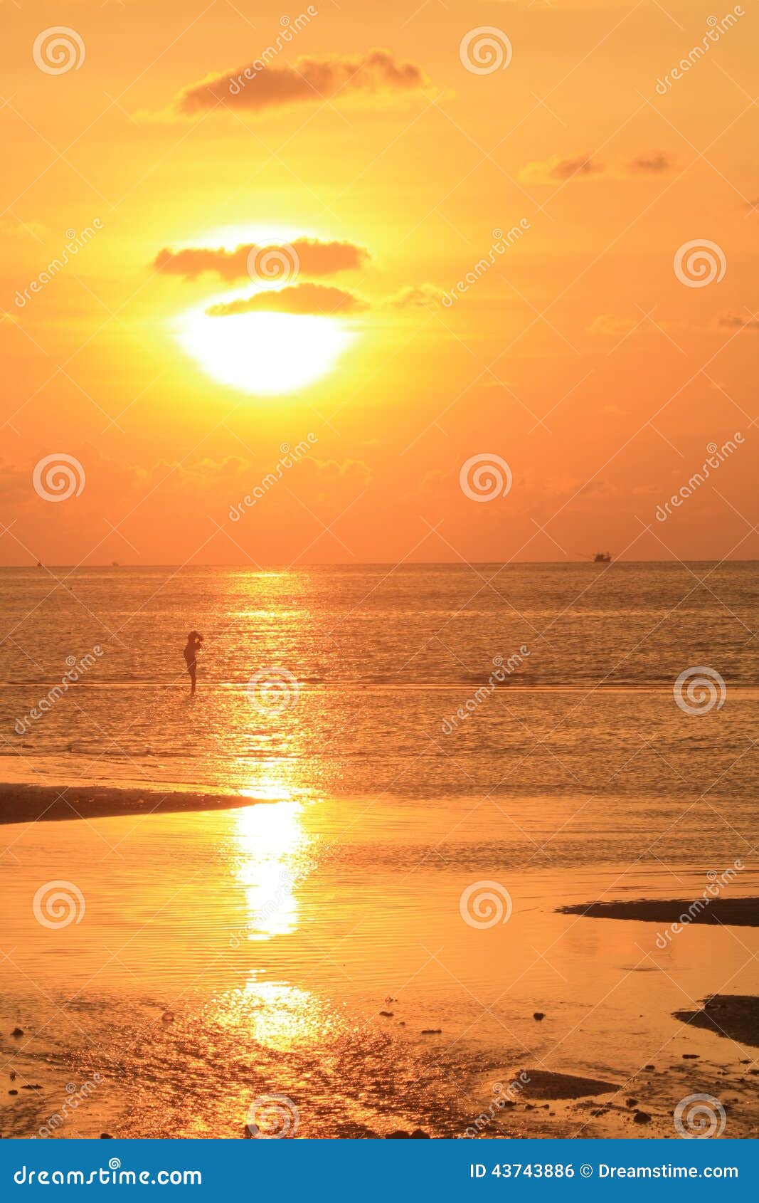 Sun stock photo. Image of seaview, sunset, nature, wallpaper - 43743886