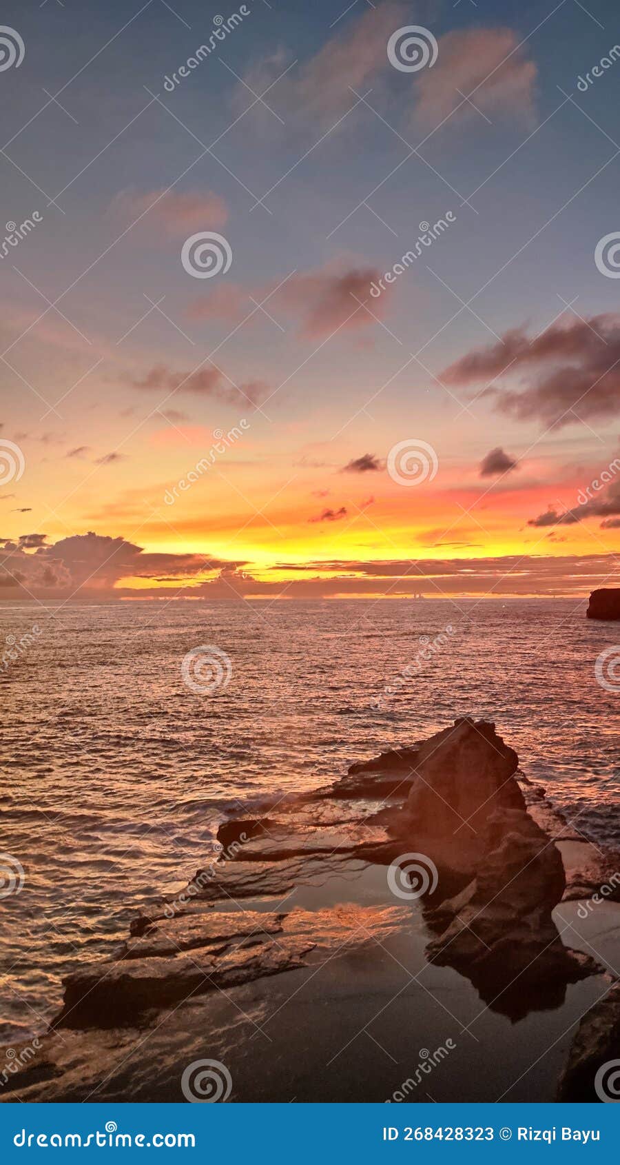 Nature Sunsets on the Beach for Having Fun Stock Image - Image of ...