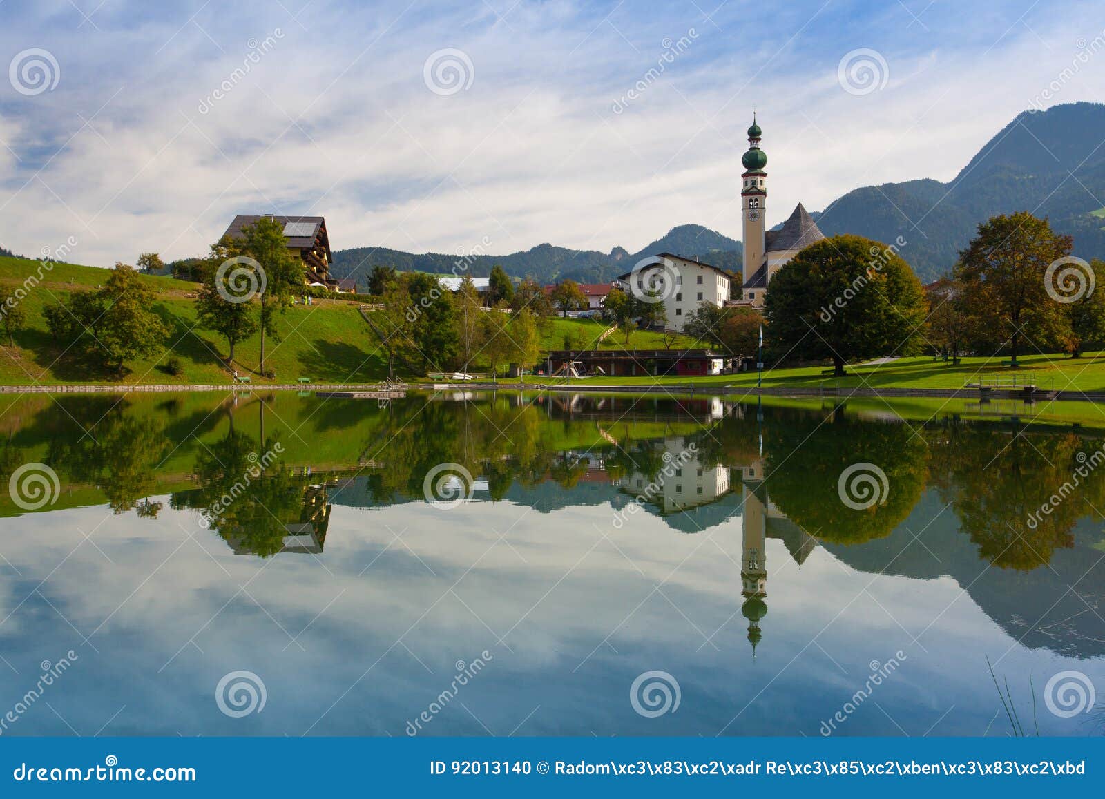 Nature Swimming Pool in Reith, Austria Stock Photo - Image of alpine ...