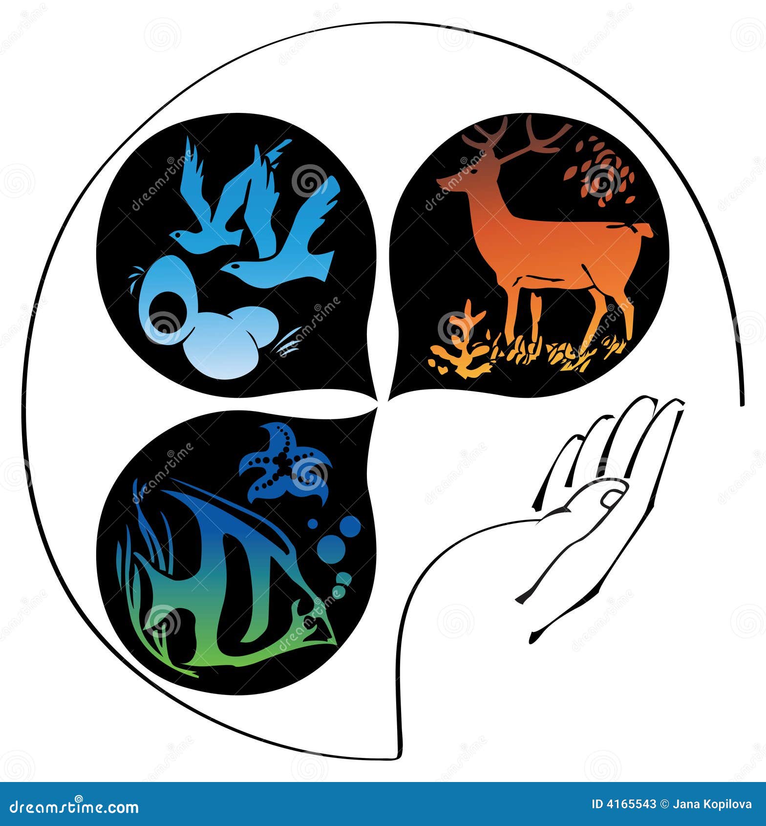 Nature symbols stock vector. Illustration of element, seaweed - 4165543