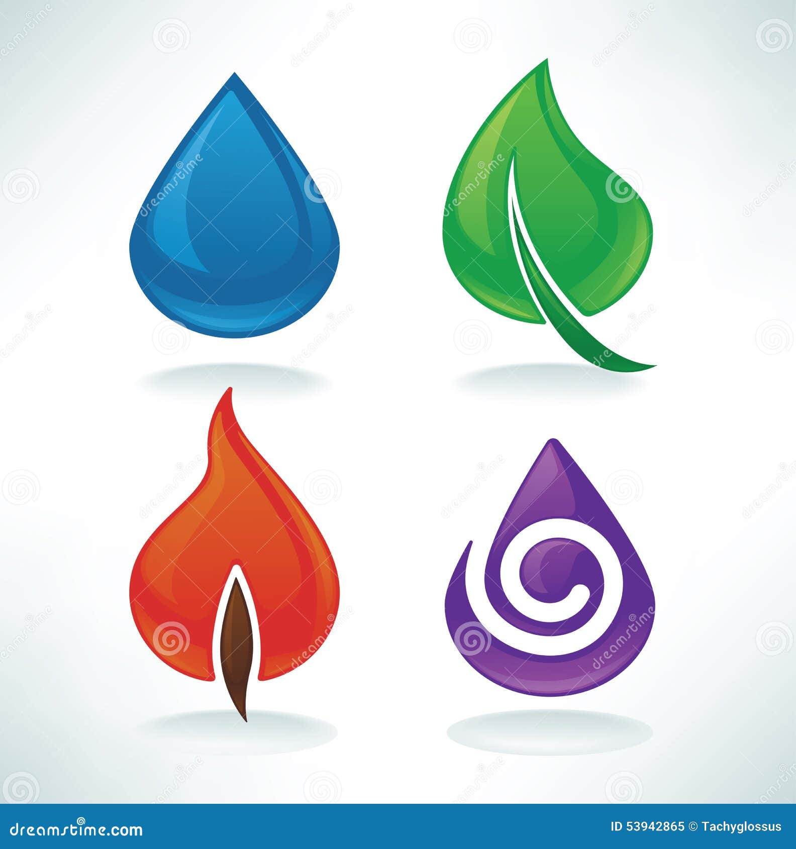 Nature symbols stock vector. Illustration of leaf, earth - 53942865