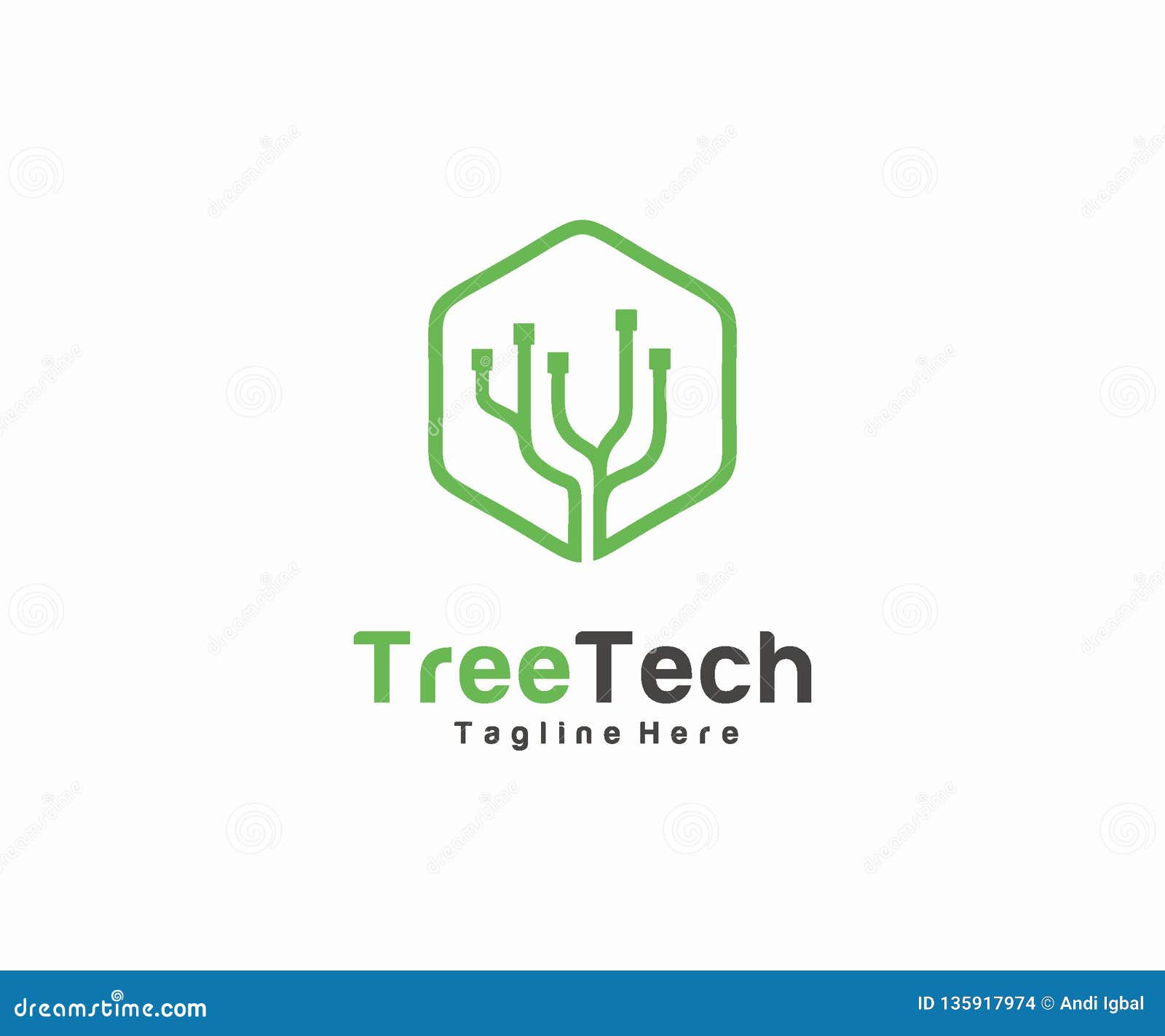 Tree Tech Logo Design Concept. Technology Logo Template Stock Vector ...