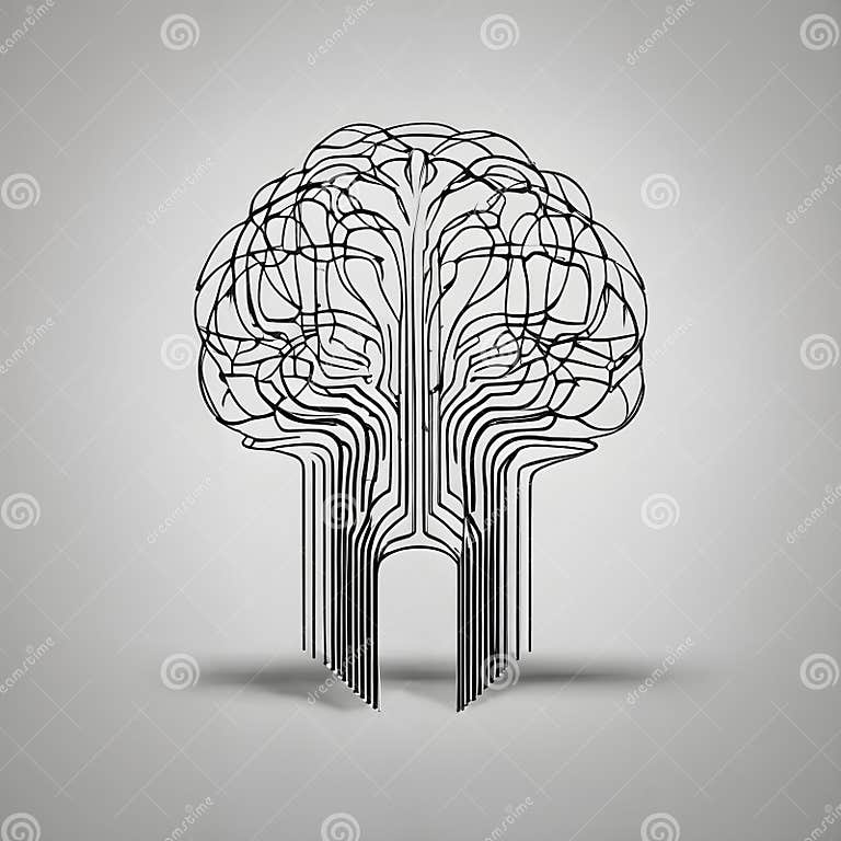 Nature Tech Neural Pathways Stock Illustration - Illustration of ...