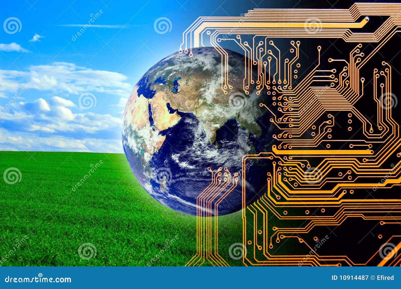 Nature and technology stock image. Image of symbol, power - 10914487