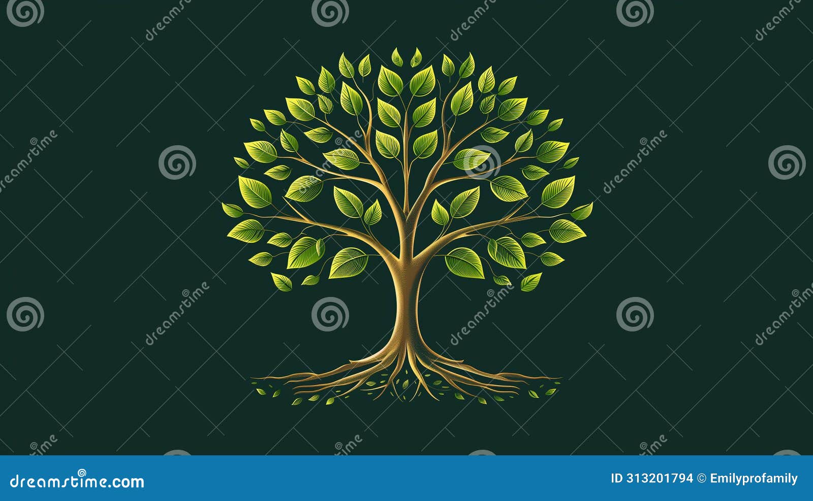 Nature-themed Art: Arbor Day Tree Illustration Concept. Stock ...