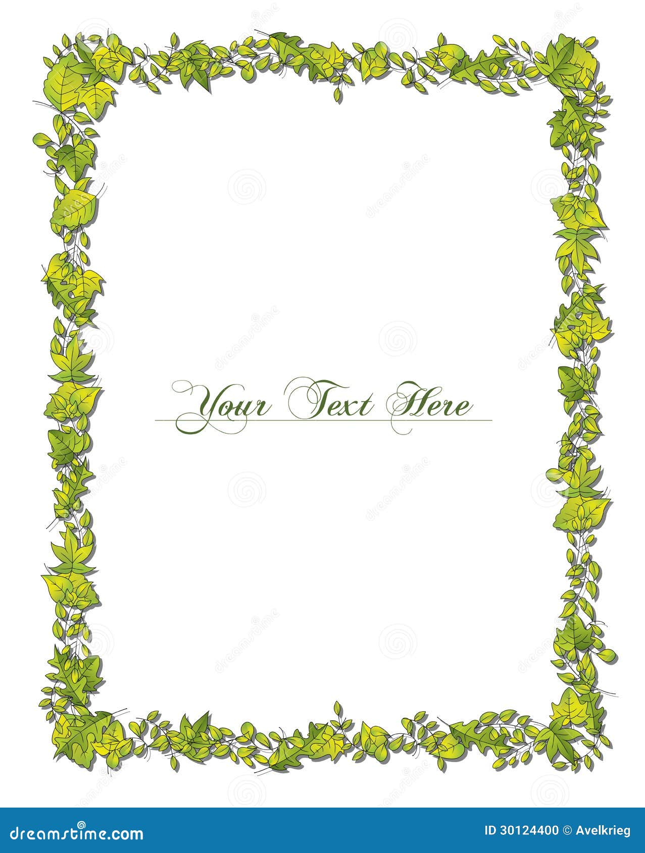 Leaf Border stock vector. Illustration of decorative - 30124400