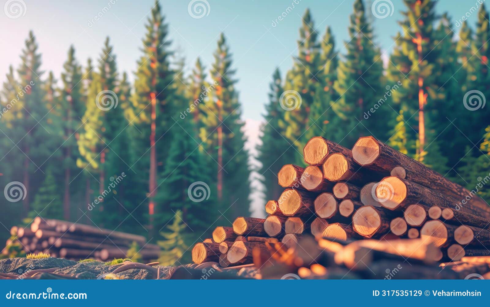 Nature Timber Industry Forest, Woodpile, and Fallen Tree Heap Stock ...