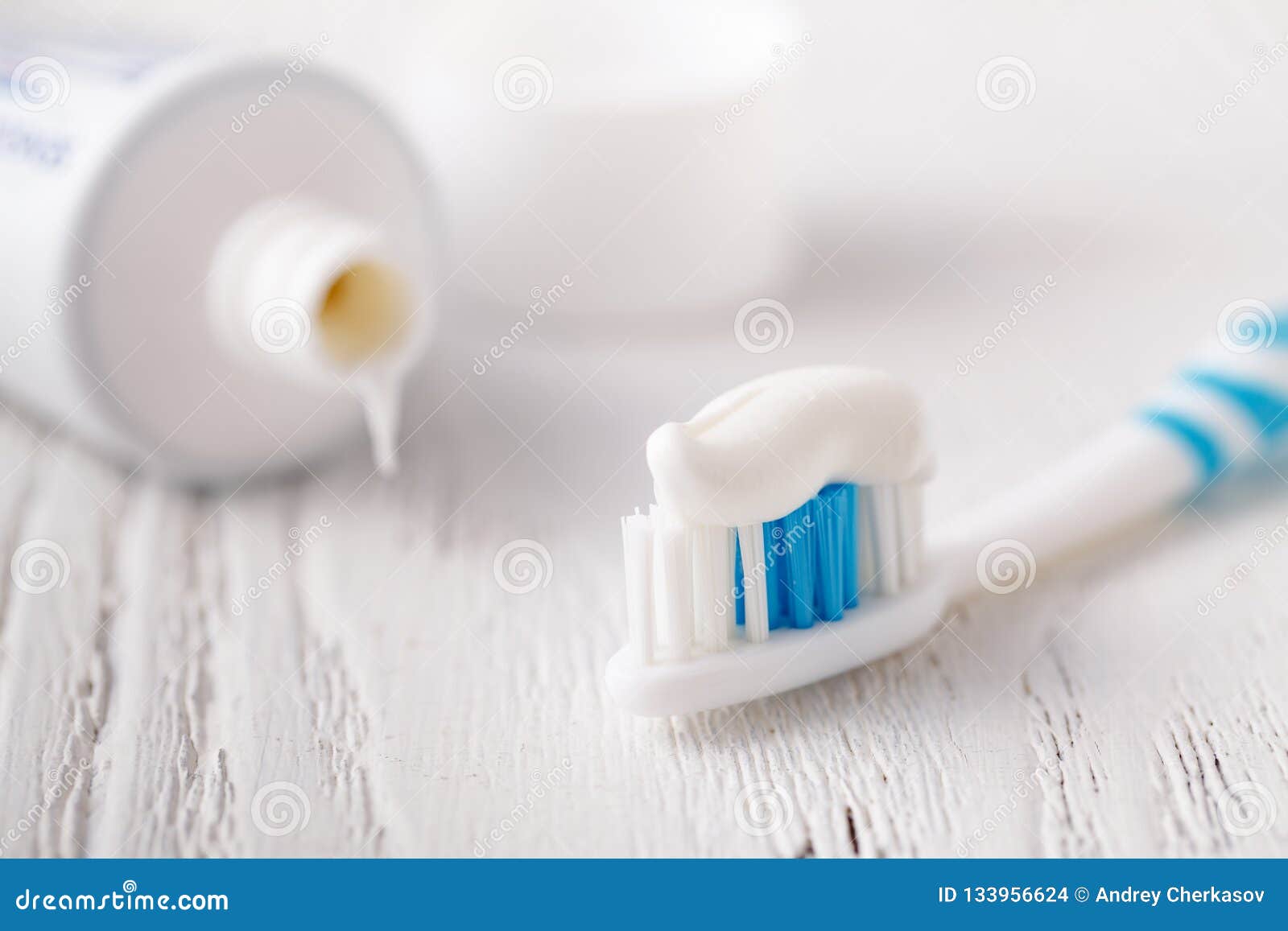 Nature Toothpaste, Close Up View on Table Stock Photo - Image of ...