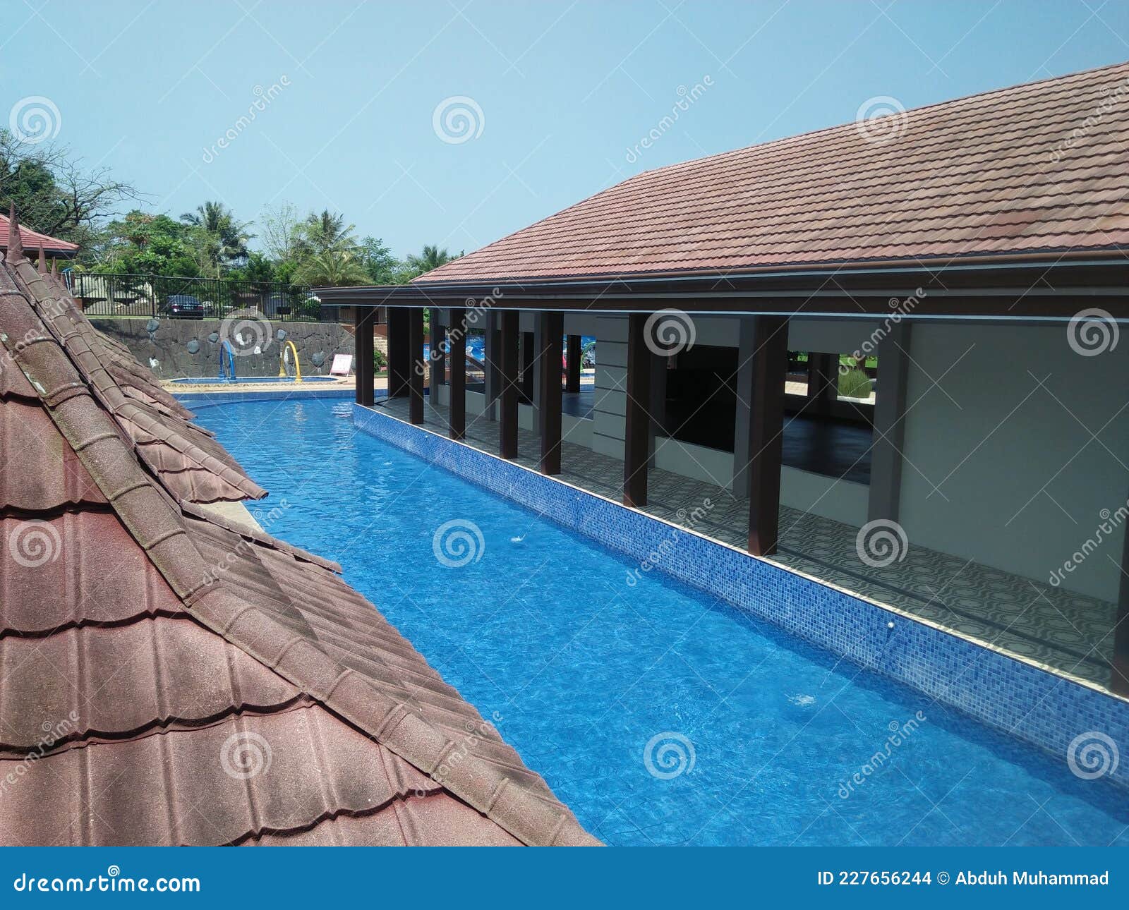 Nature Tours and Swimming Pools in Indonesia Stock Photo - Image of ...