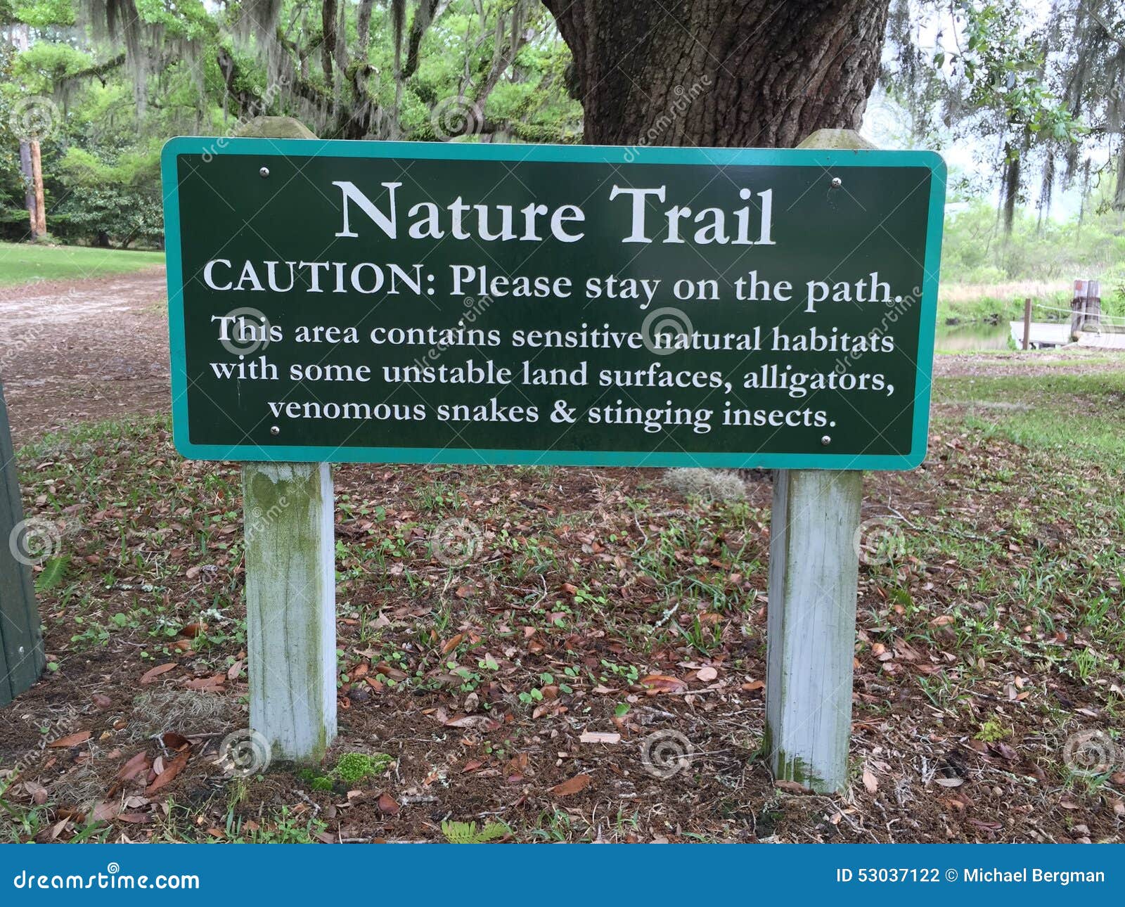 Nature trail Sign stock photo. Image of habitats, danger - 53037122