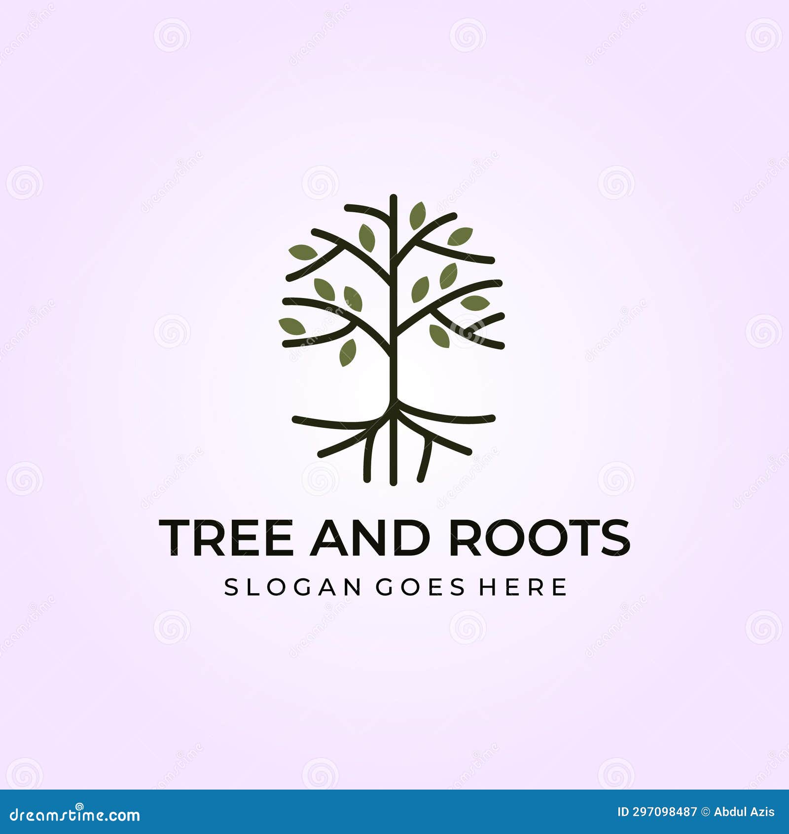 Nature Tree Line Art Logo Vector Icon Design Stock Illustration ...