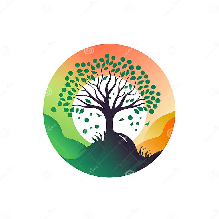 Nature Tree Logo Design Template. Abstract Tree Logo Concept. Vector ...