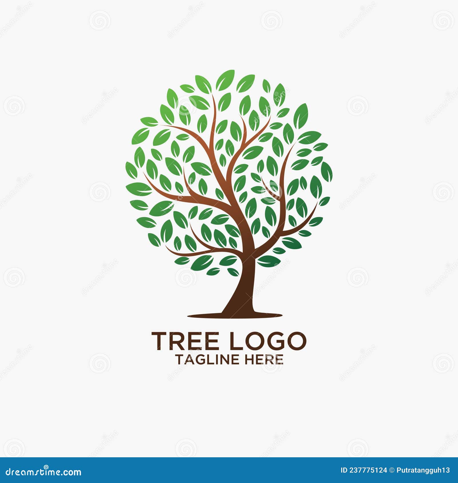 Nature tree logo design stock vector. Illustration of fresh - 237775124
