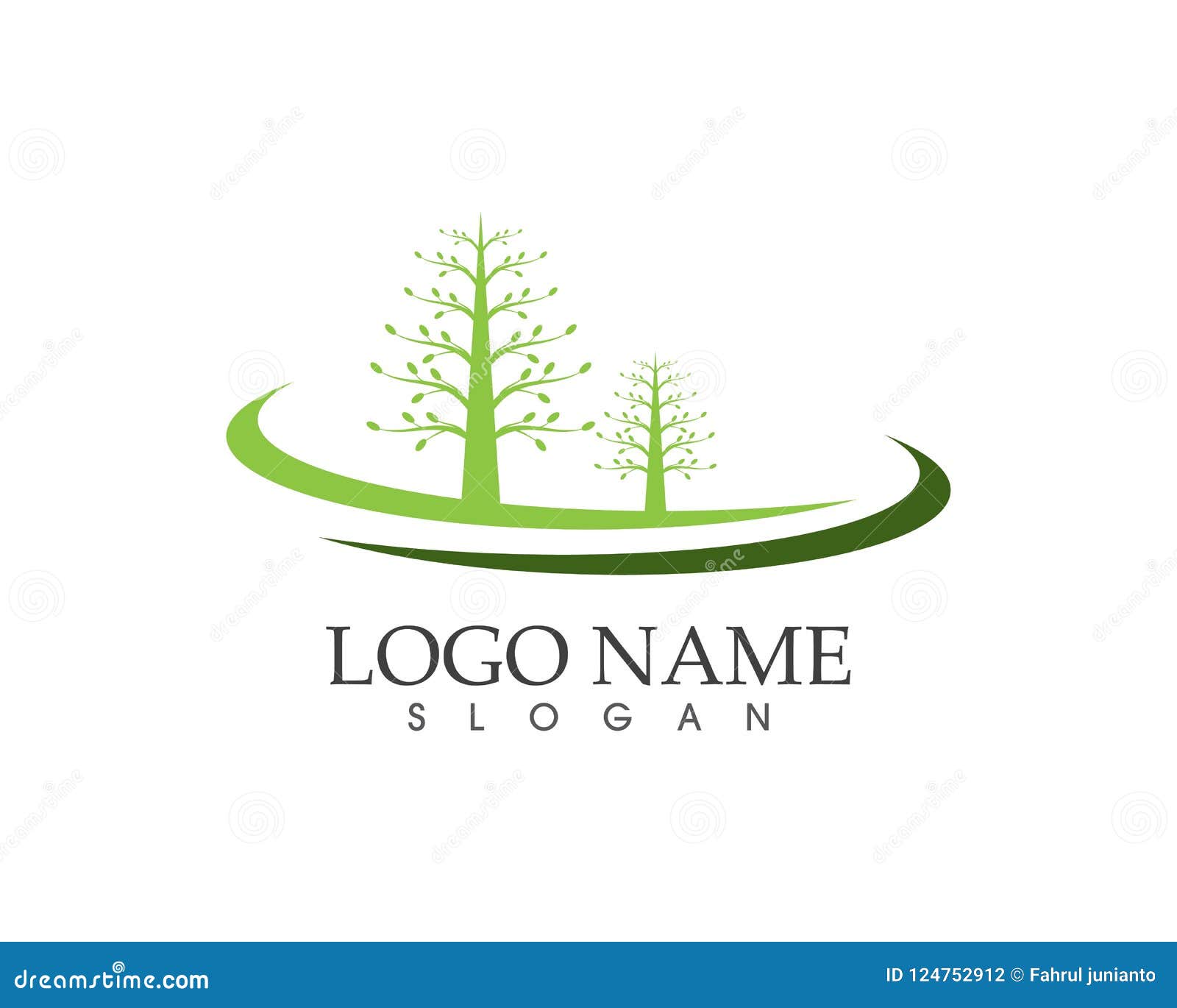 Nature Tree Road Logo Vector Illustration Stock Illustration ...