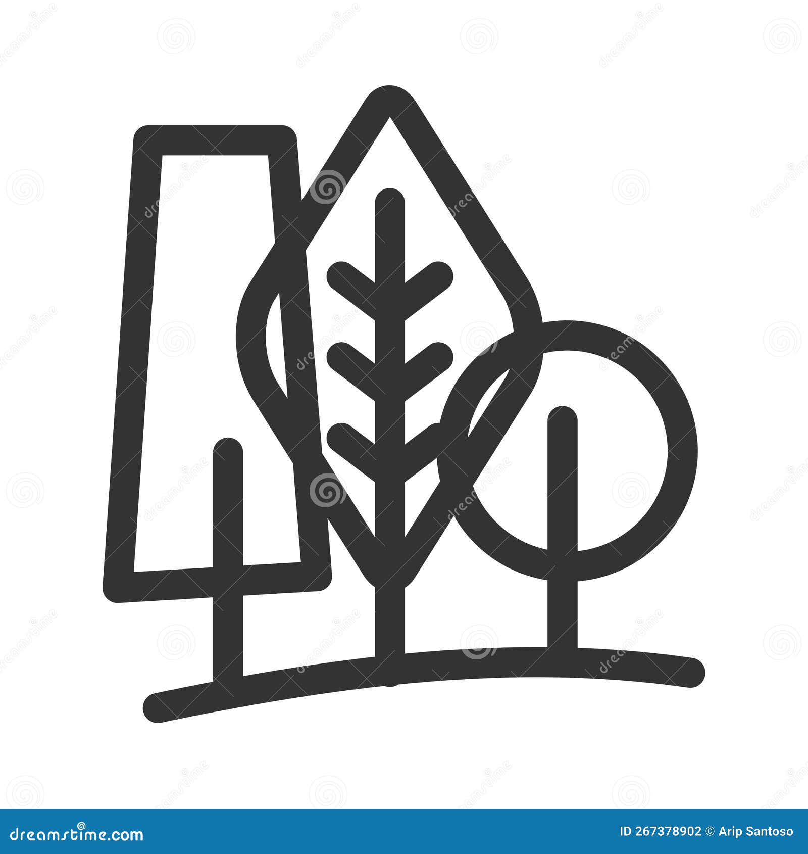Nature Trees Logo Template Icon Illustration Brand Identity.Isolated ...