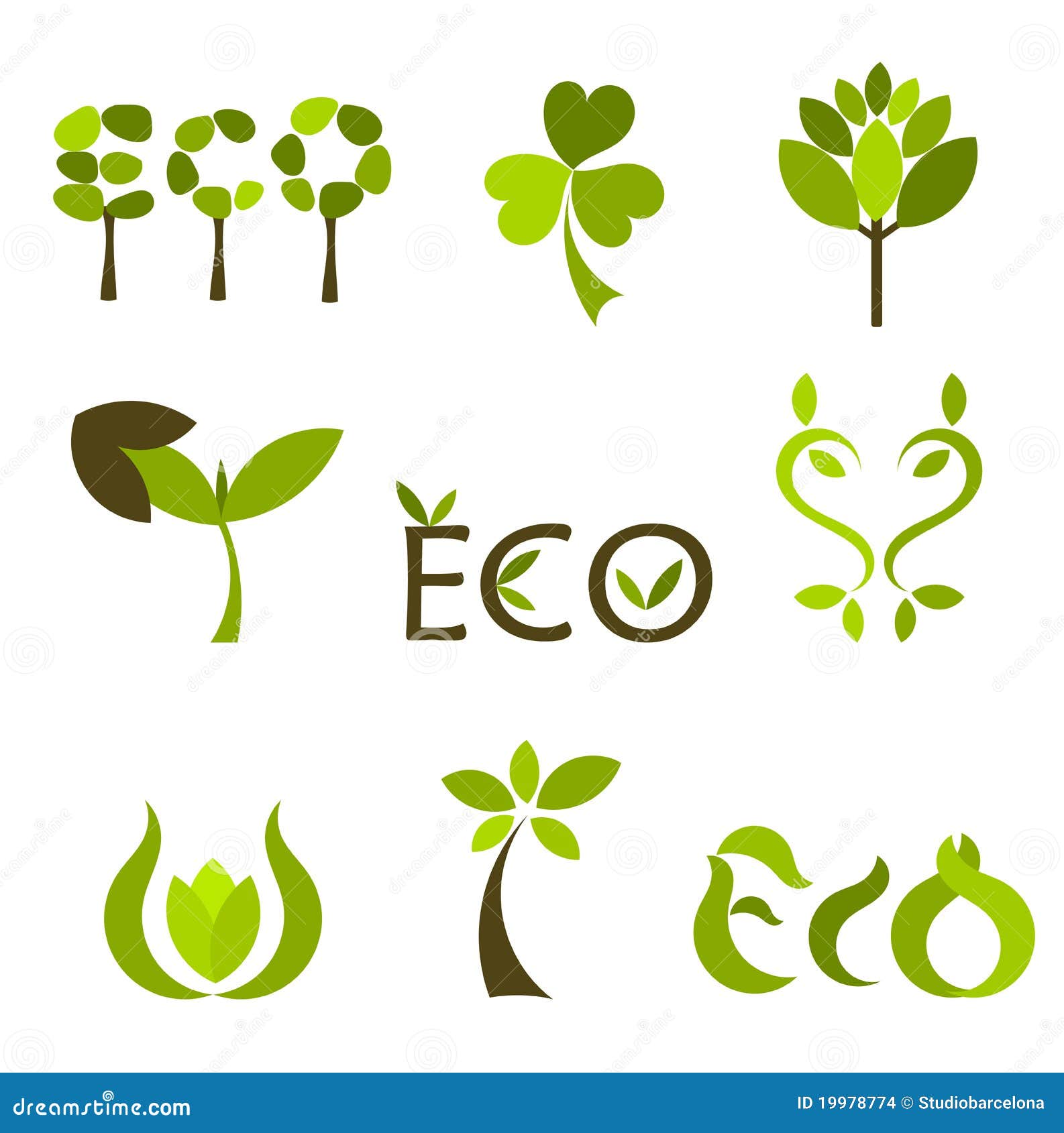 Nature Vector Symbols or Logos Stock Vector - Illustration of ...