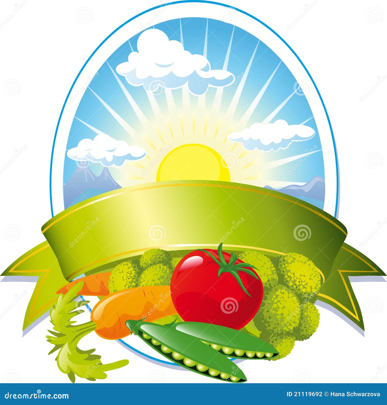 Nature vegetable label stock vector. Illustration of green - 21119692