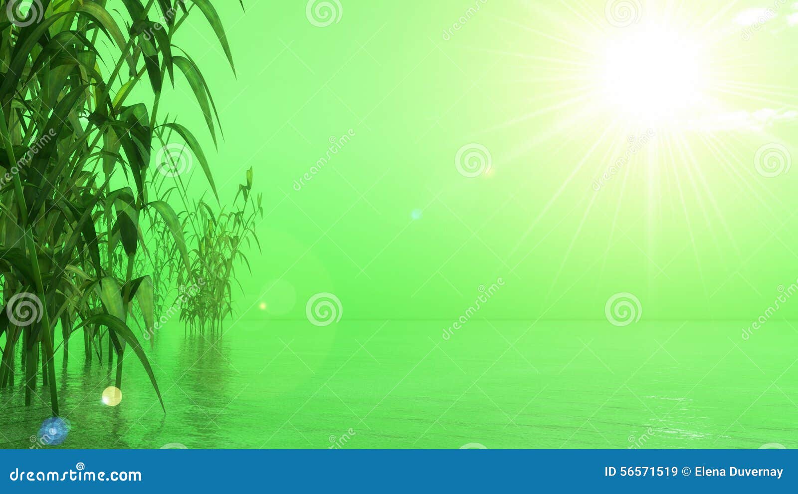 Nature verte - 3D rendent illustration stock. Illustration du ...