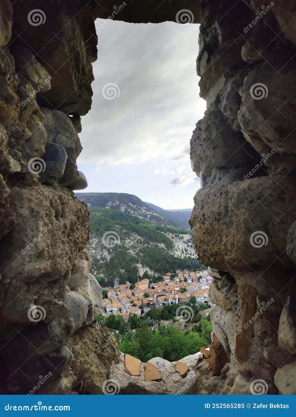 Nature View from Stone Castle Window Stock Image - Image of temple ...