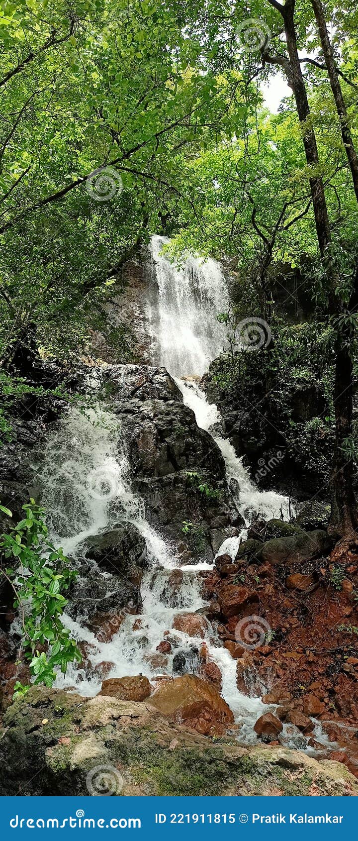 Nature Waterfall Rainy Season Stock Image - Image of nature, waterfall ...