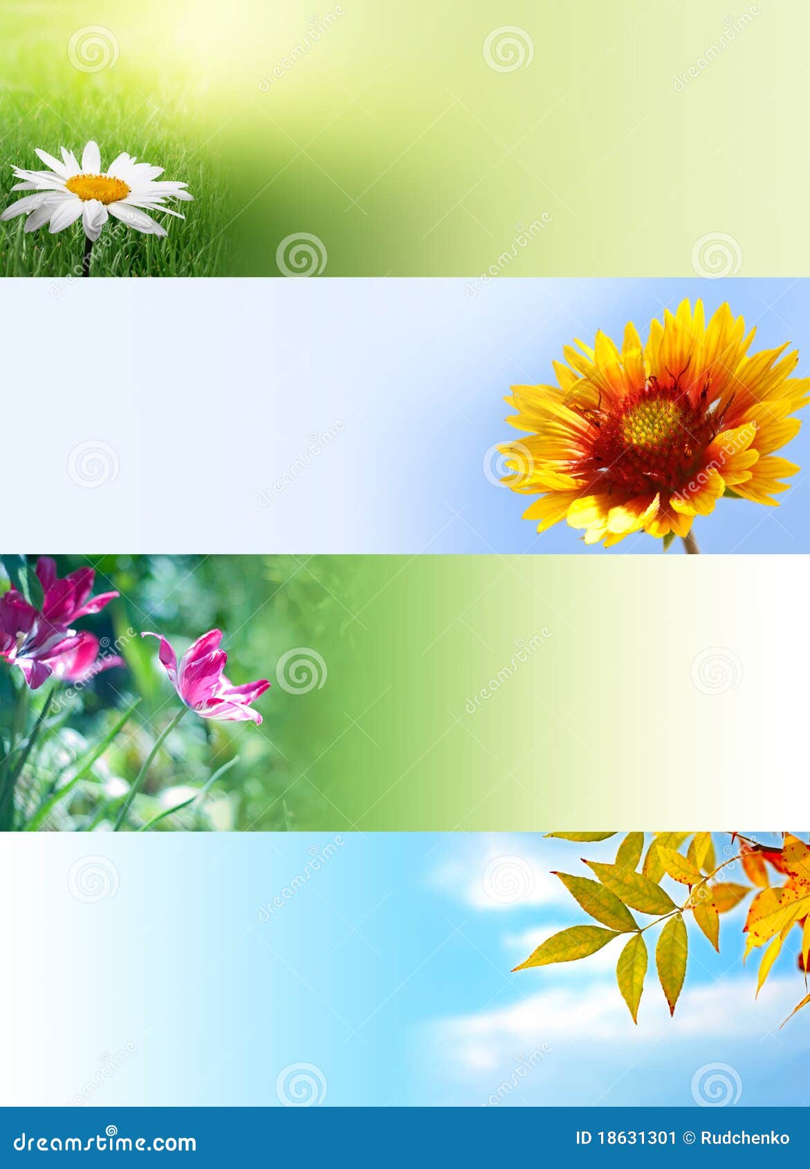 Nature web banners stock illustration. Illustration of garden - 18631301