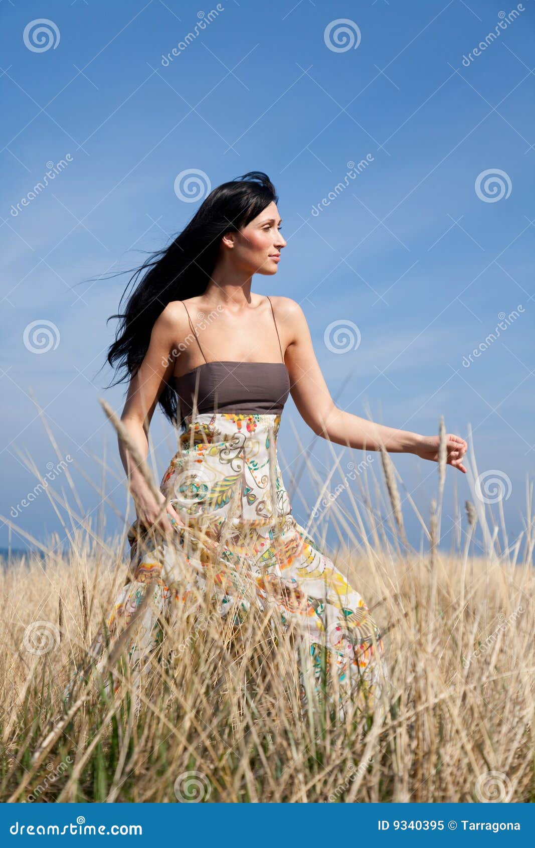 Nature woman stock image. Image of people, laughing, golden - 9340395