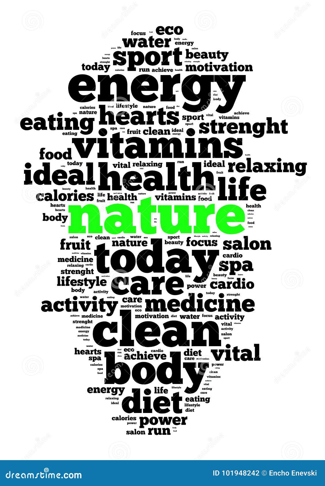 Nature word cloud concept stock illustration. Illustration of care ...
