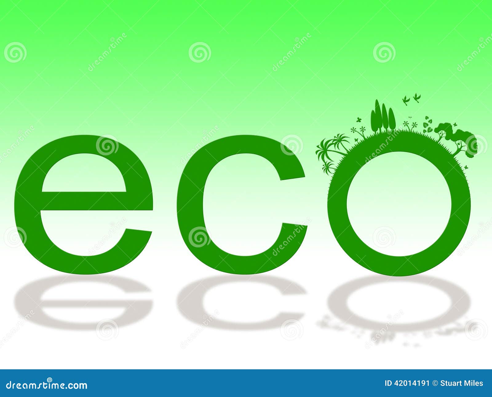 Nature Word Represents Eco Friendly and Earth Stock Illustration ...