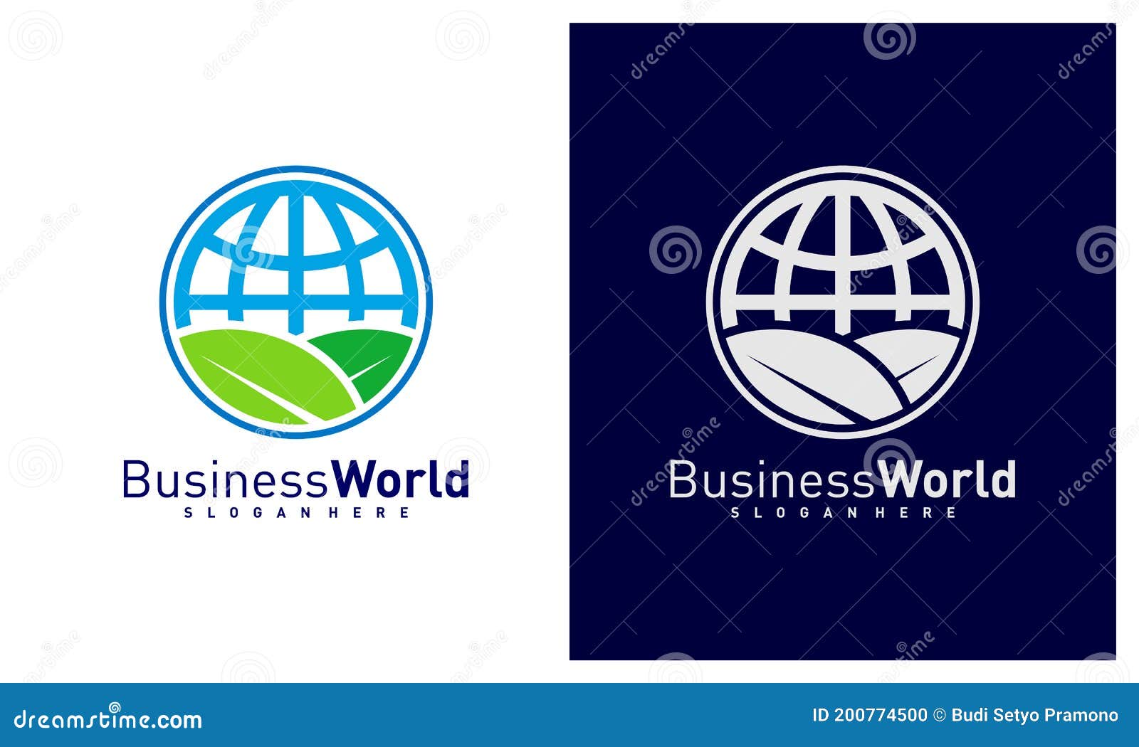 Nature World Logo Design Vector, Colorful World Logo Design Template ...