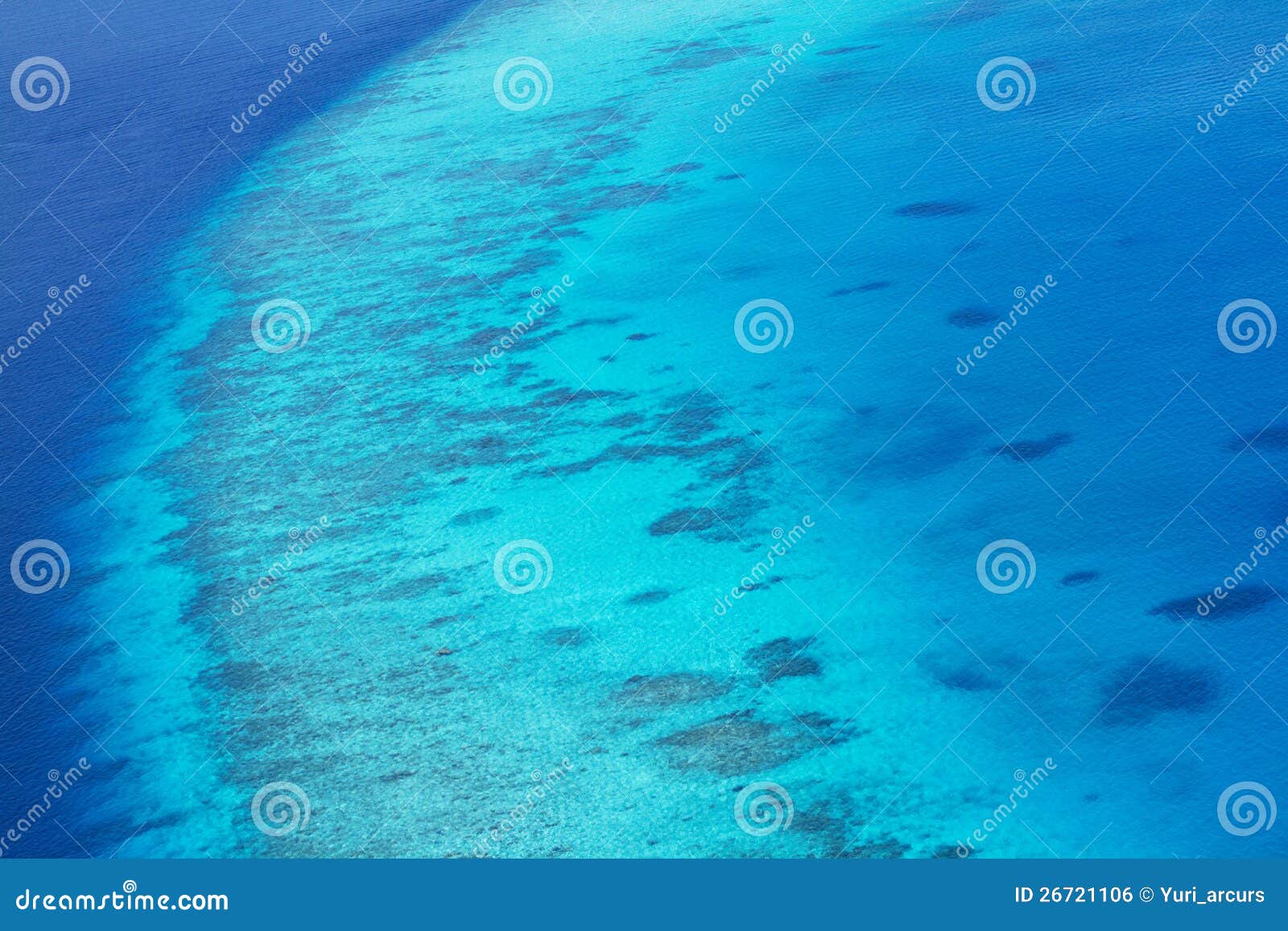 Natures Shades of Blue - Ocean Reef Stock Photo - Image of environment ...