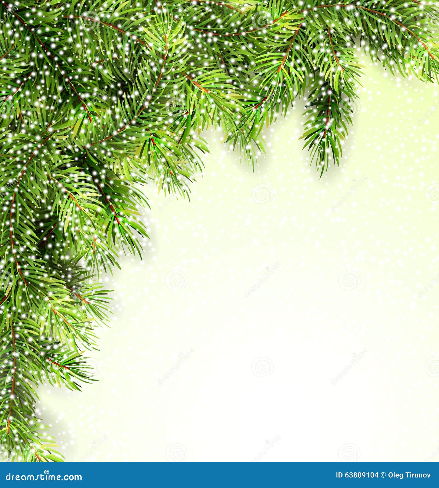 Naturlig ram med granris vektor illustrationer. Illustration av ...