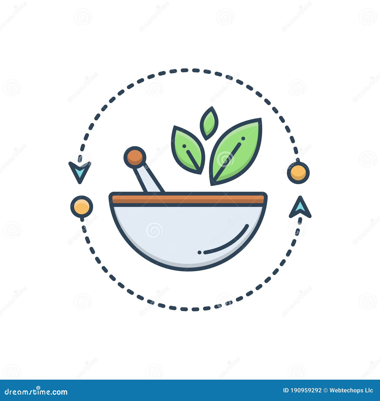 Color Illustration Icon for Naturopathy, Medicine and Natural Stock ...
