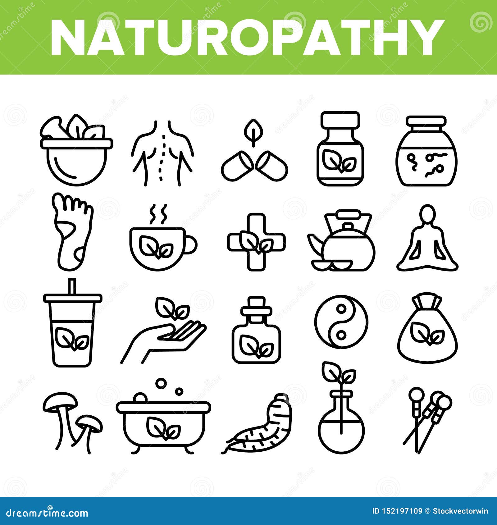 Naturopathy Therapy Vector Thin Line Icons Set Stock Vector ... Naturopathy Therapy Vector Thin Line Icons Set Stock Vector ...